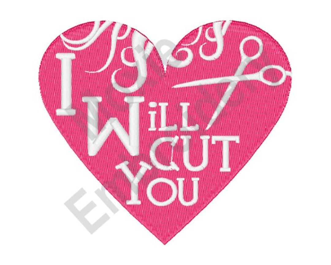 I Will Cut You - Machine Embroidery Design, Hairdresser Scissors ...