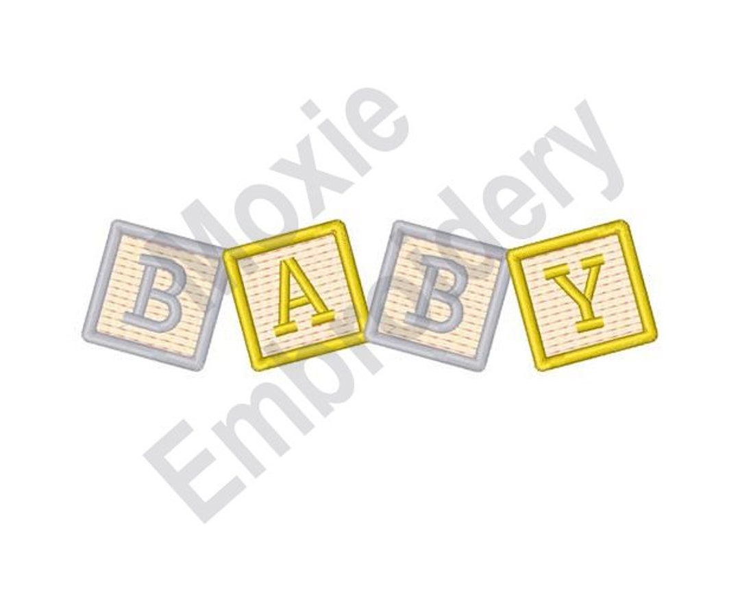 Baby Blocks - Machine Embroidery Design, Toy Letter Blocks Embroidery ...