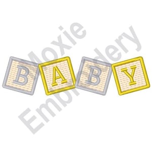 Baby Blocks - Machine Embroidery Design, Toy Letter Blocks Embroidery ...