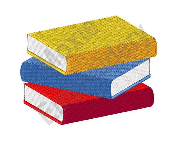 School Books Machine Embroidery Design Reading Books - Etsy