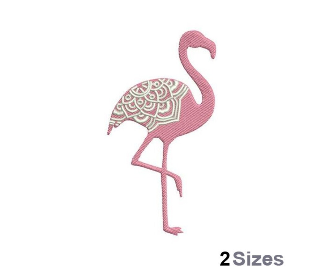 Mandala Flamingo - Machine Embroidery Design - 2 Sizes, Pink Flamingo ...