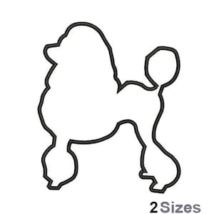 Poodle Applique - Machine Embroidery Design - 2 Sizes, Dog Outline ...