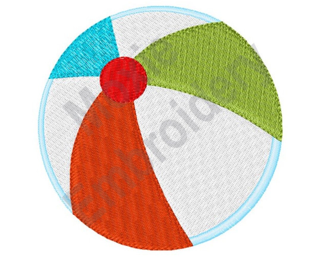 Beach Ball - Machine Embroidery Design, Beach Toy Ball Embroidery ...