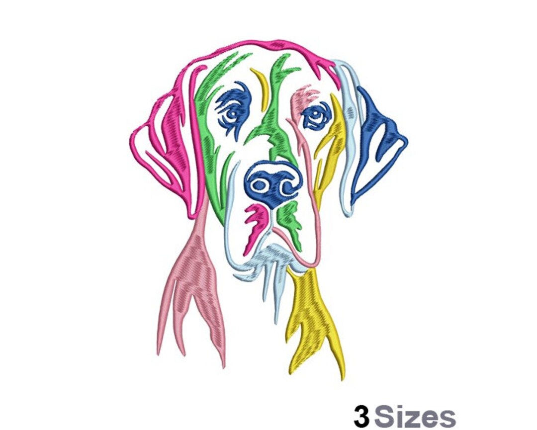 Great Dane - Machine Embroidery Design - 3 Sizes, Colorful German ...
