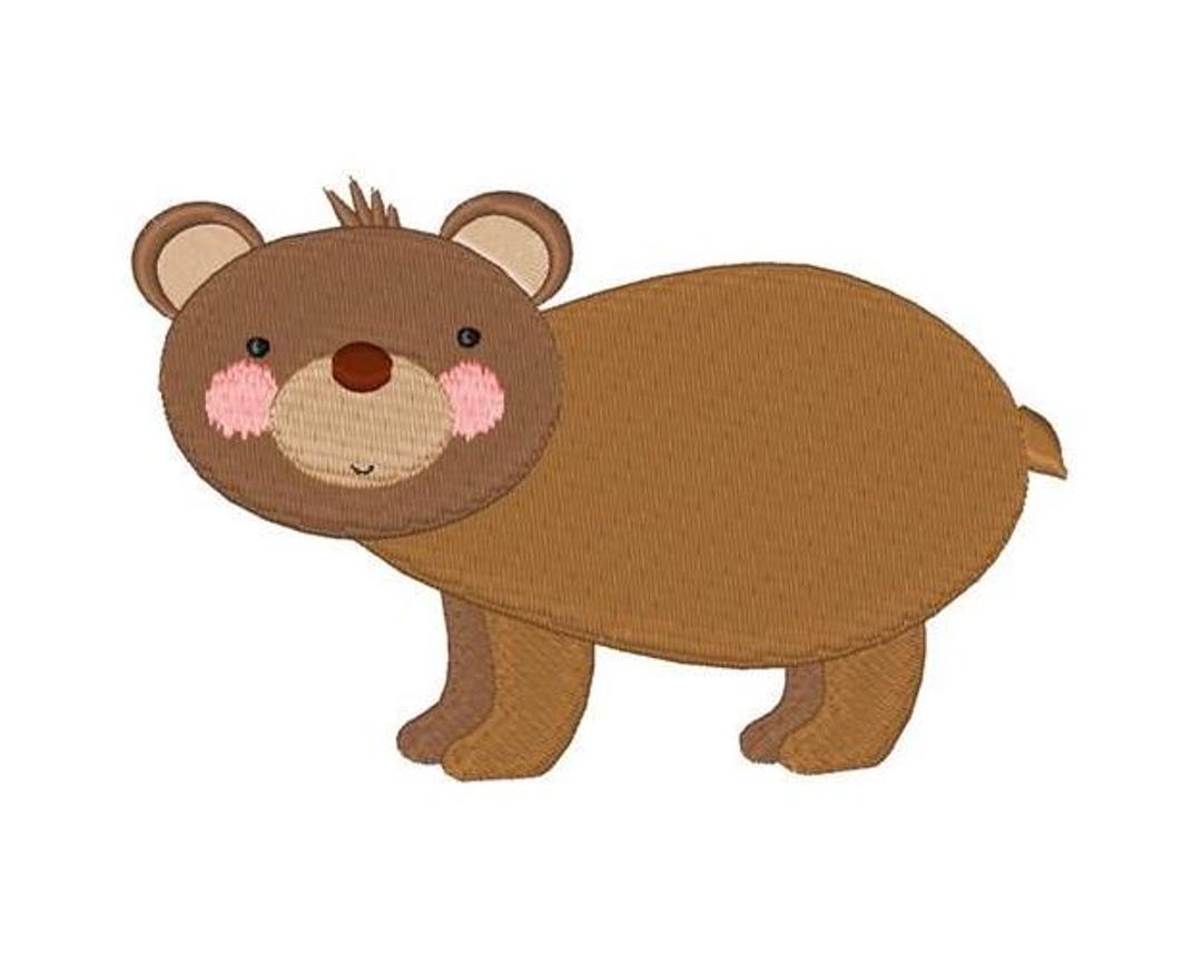 Woodland Bear - Machine Embroidery Design - Etsy