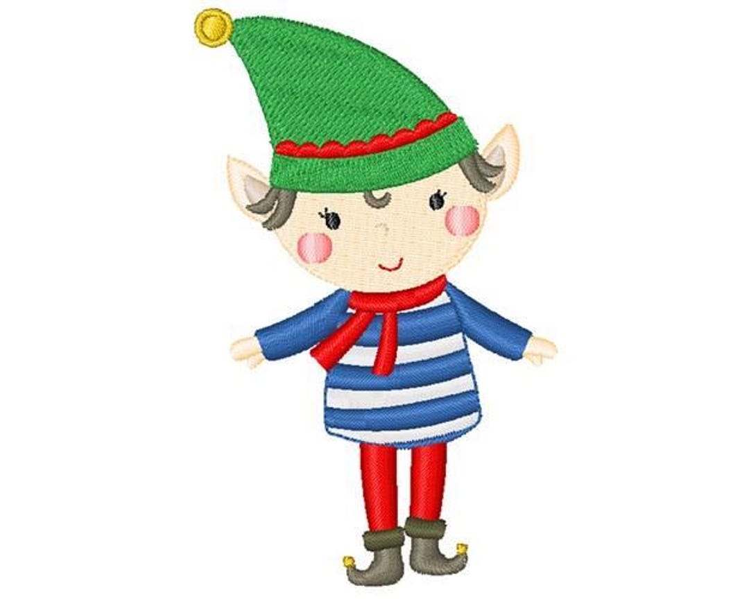 Xmas Elf - Machine Embroidery Design - Etsy