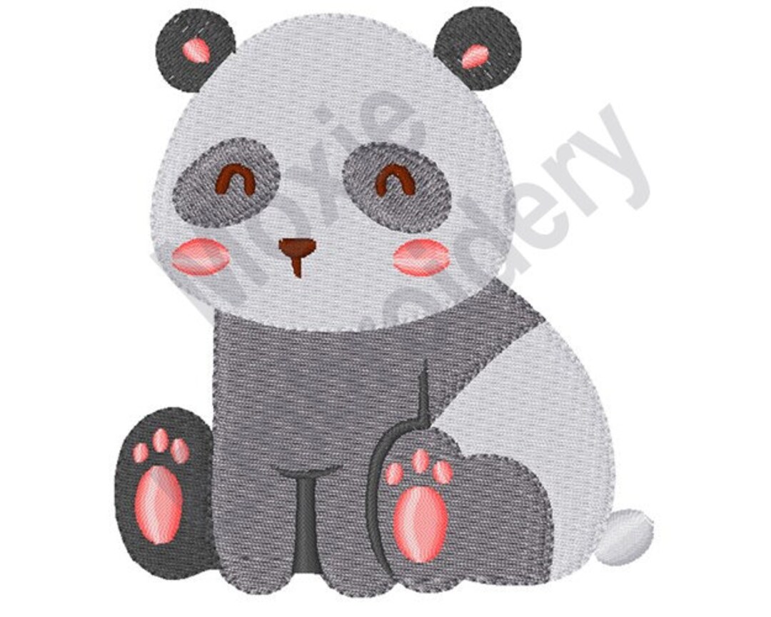 Panda - Machine Embroidery Design, Baby Panda Embroidery Pattern, Panda ...