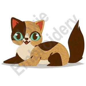 Calico Cat Machine Embroidery Design, Calico Kitten Embroidery Pattern ...