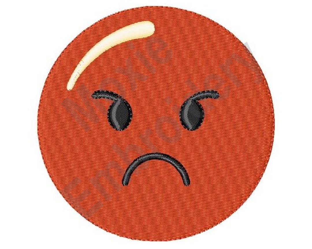 Angry Smiley - Machine Embroidery Design, Smiley Face Embroidery ...