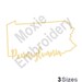 Pennsylvania State Map machine Embroidery Design, Pennsylvania Map ...