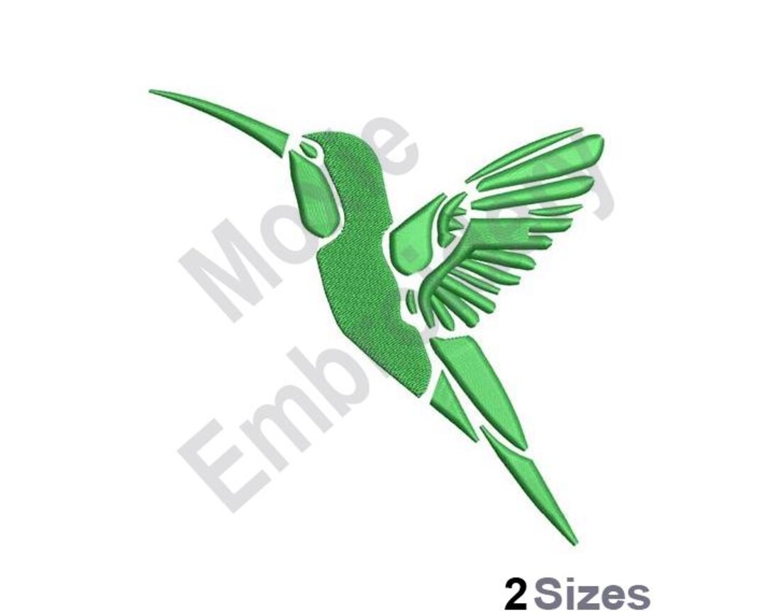 Hummingbird - Machine Embroidery Design - 2 Sizes, Flying Bird ...