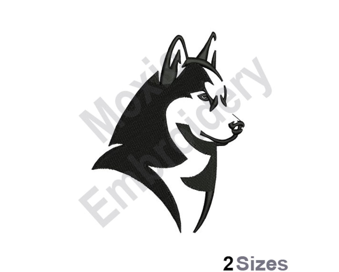 Realistic Husky - Machine Embroidery Design, Husky Head Silhouette ...