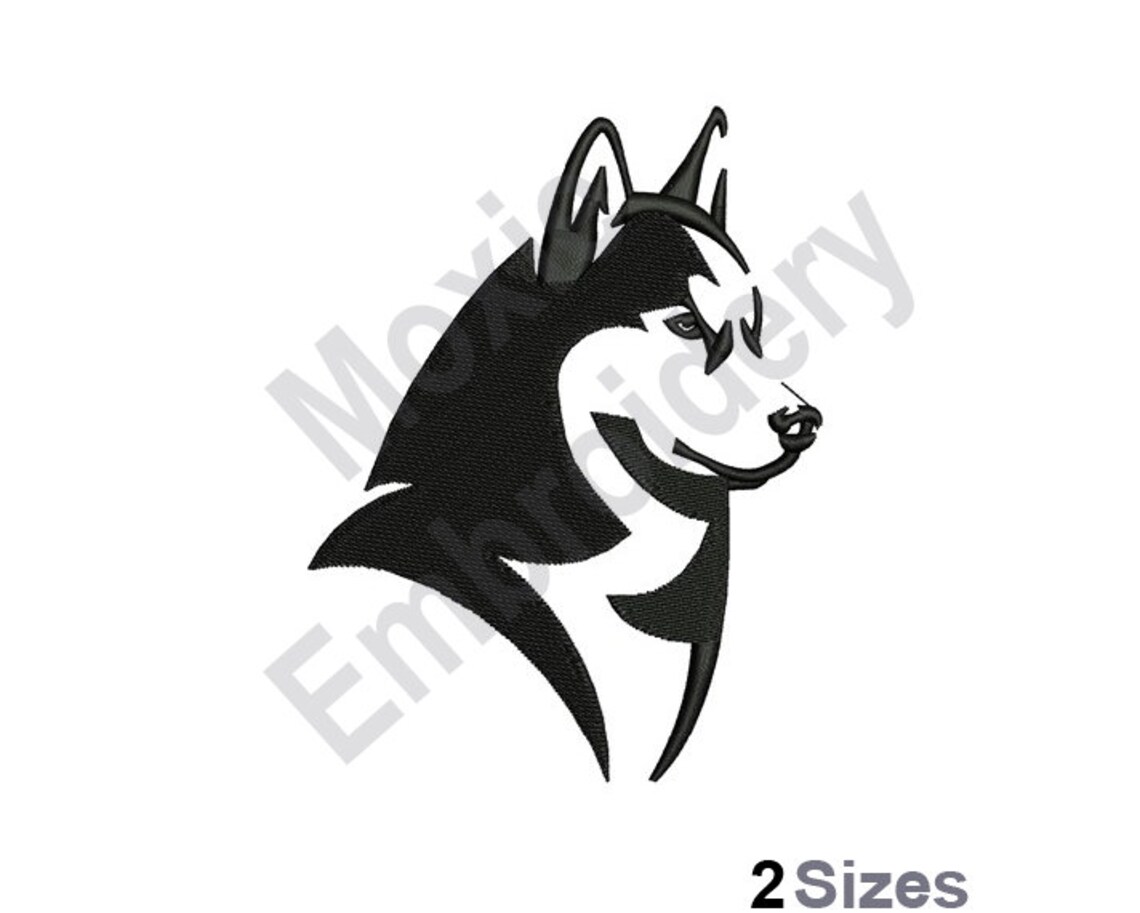 Realistic Husky Machine Embroidery Design Husky Head - Etsy