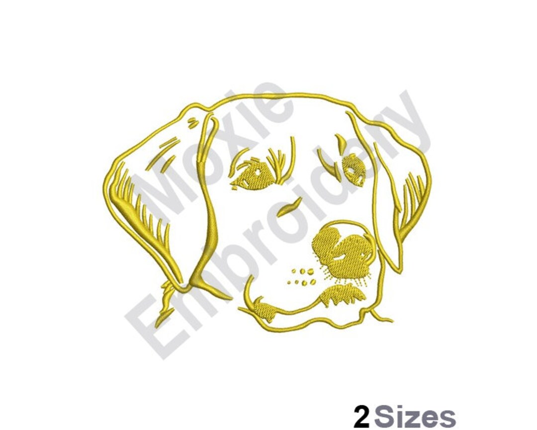 Labrador Retriever Head - Machine Embroidery Design, Labrador Outline ...