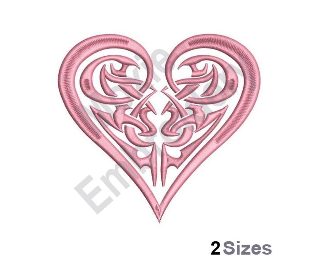 Celtic Heart Outline - Machine Embroidery Design - 2 Sizes, Celtic ...