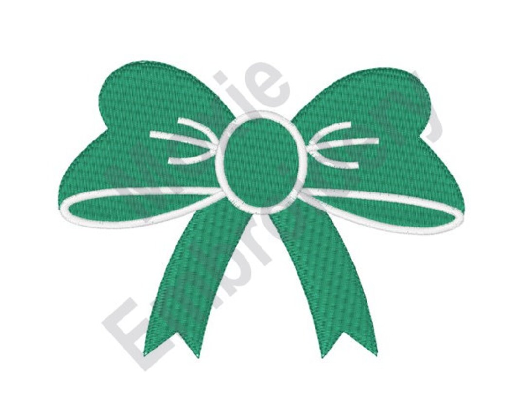 Filled Bow - Machine Embroidery Design, Green Bow Embroidery Pattern ...