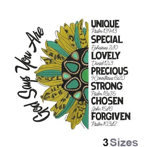 God Says You Are Special - Machine Embroidery Design - 3 Sizes ...