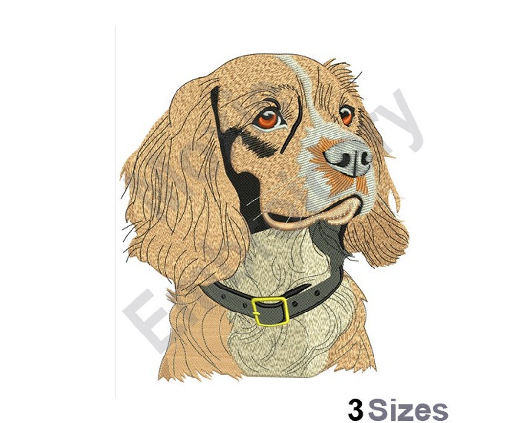 Cocker Spaniel - Machine Embroidery Design - 3 Sizes, English Cocker ...