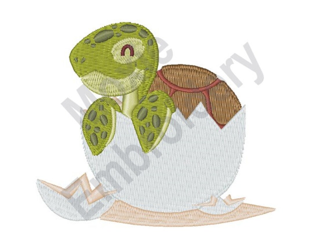 Baby Turtle - Machine Embroidery Design, Hatching Turtle Embroidery ...