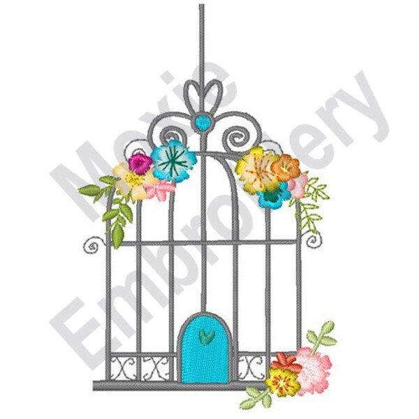 Birdcage Embroidery - Etsy