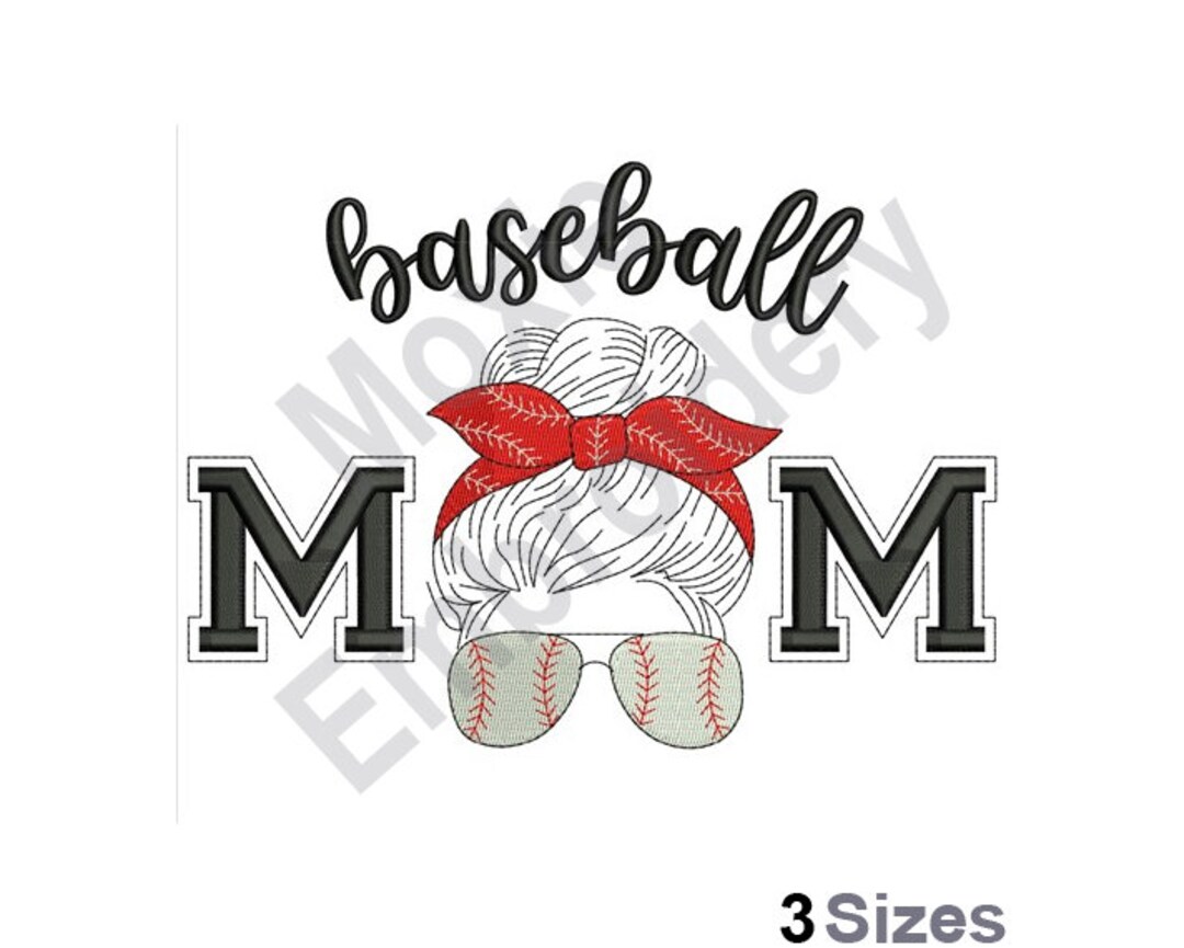 Baseball Mom - Machine Embroidery Design, Baseball Mother Embroidery ...