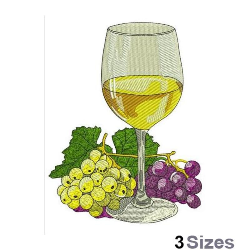 Wine Embroidery - Etsy