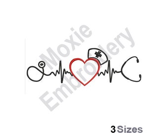 Nurse Heart, Embroidery Design - Etsy