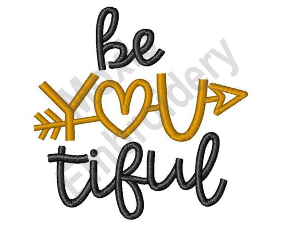 Be Beautiful - Machine Embroidery Design, Beautiful Lettering ...