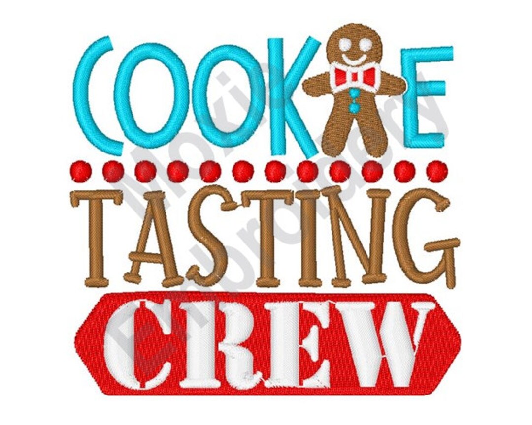 Cookie Tasting Crew - Machine Embroidery Design, Christmas Cookie ...