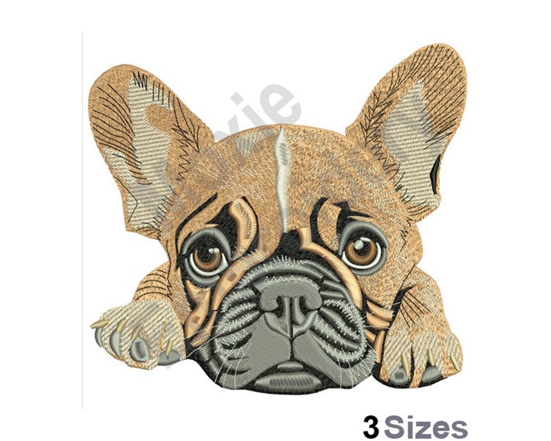 French Bulldog - Machine Embroidery Design - 3 Sizes, Bulldog Puppy ...