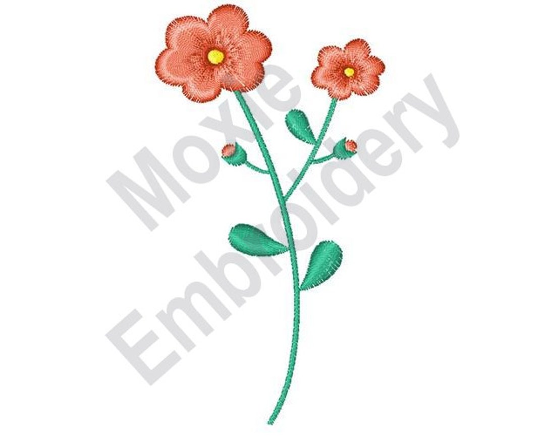 Spring Flowers Machine Embroidery Design, Floral Embroidery Pattern ...