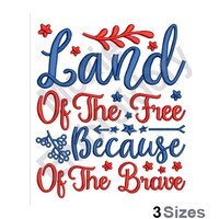 America Land of the Free Because of the Brave SVG File, Patriotic SVG ...