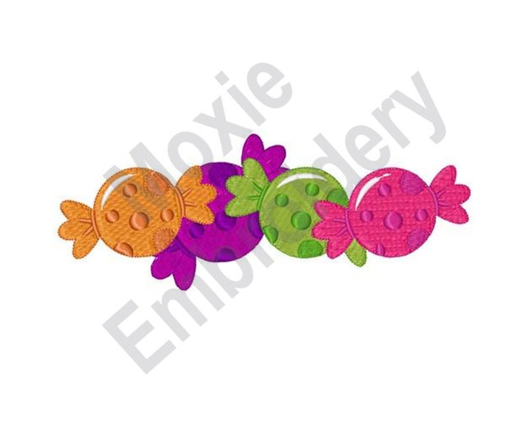 Halloween Candy - Machine Embroidery Design, Colored Candy Embroidery ...