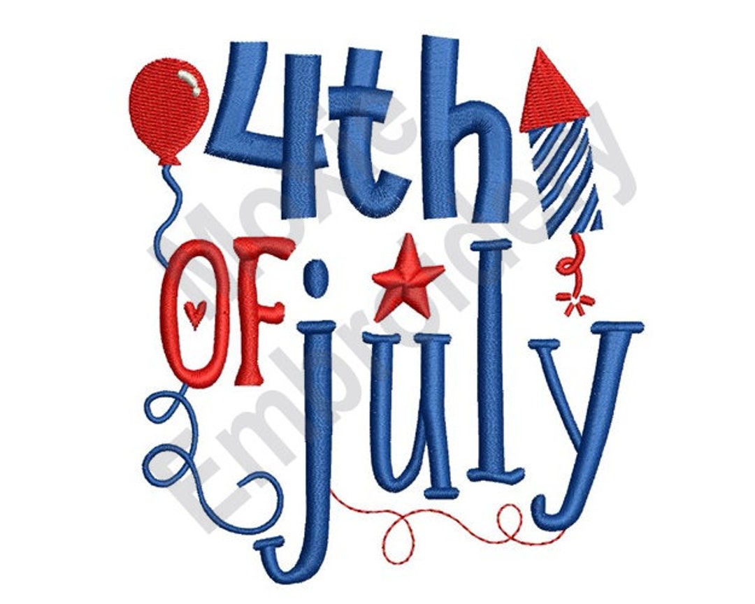 4th of July - Machine Embroidery Design, Patriotic American Fireworks ...