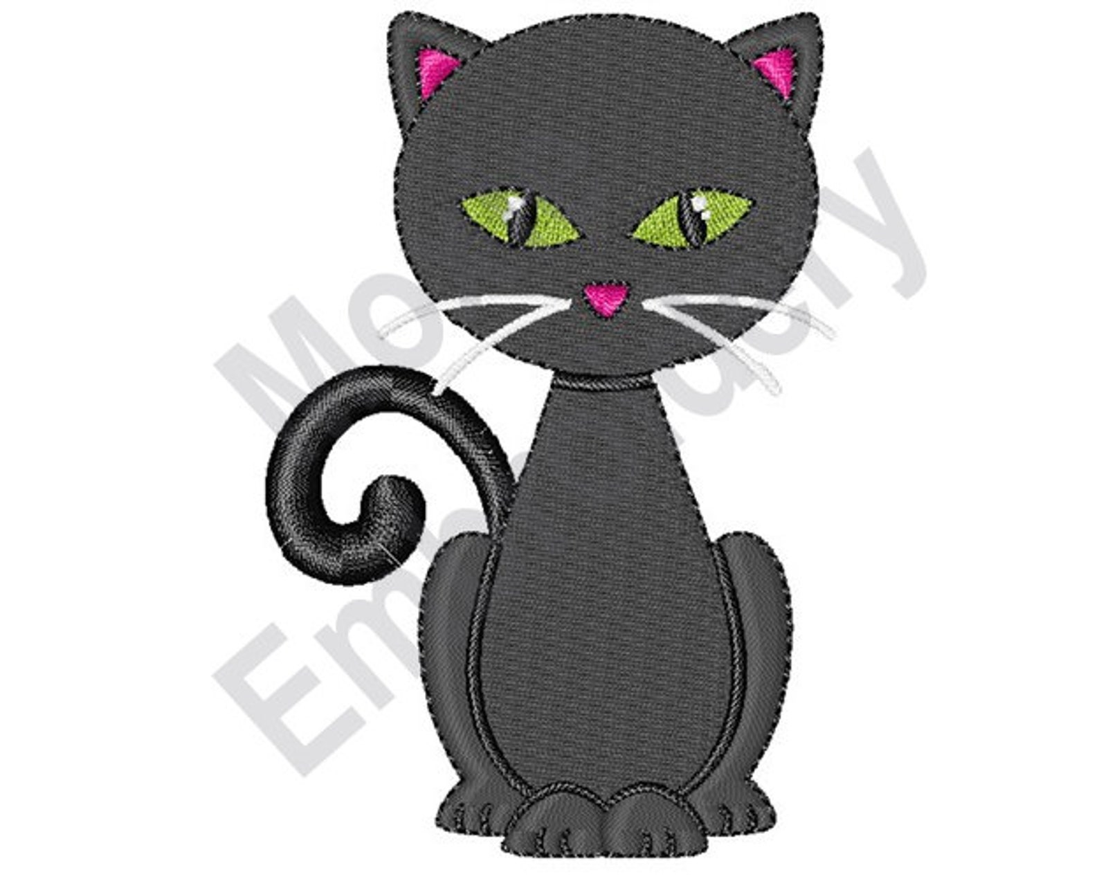 Halloween Cat - Machine Embroidery Design, Black Cat Embroidery Pattern ...