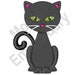 Halloween Cat - Machine Embroidery Design, Black Cat Embroidery Pattern ...