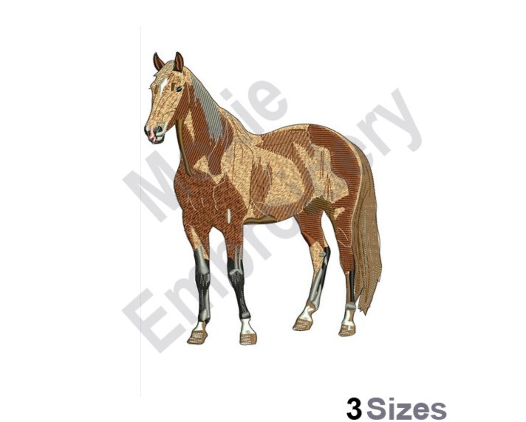 Buckskin Horse - Machine Embroidery Design - 3 Sizes, Horse Embroidery ...