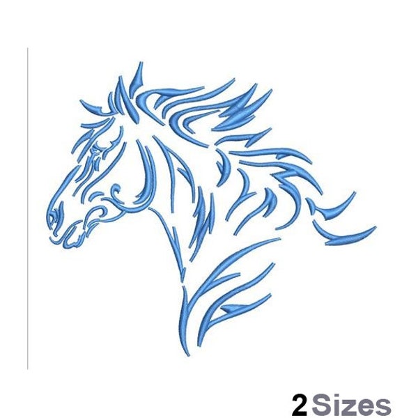 Horse Head Embroidery Design - Etsy