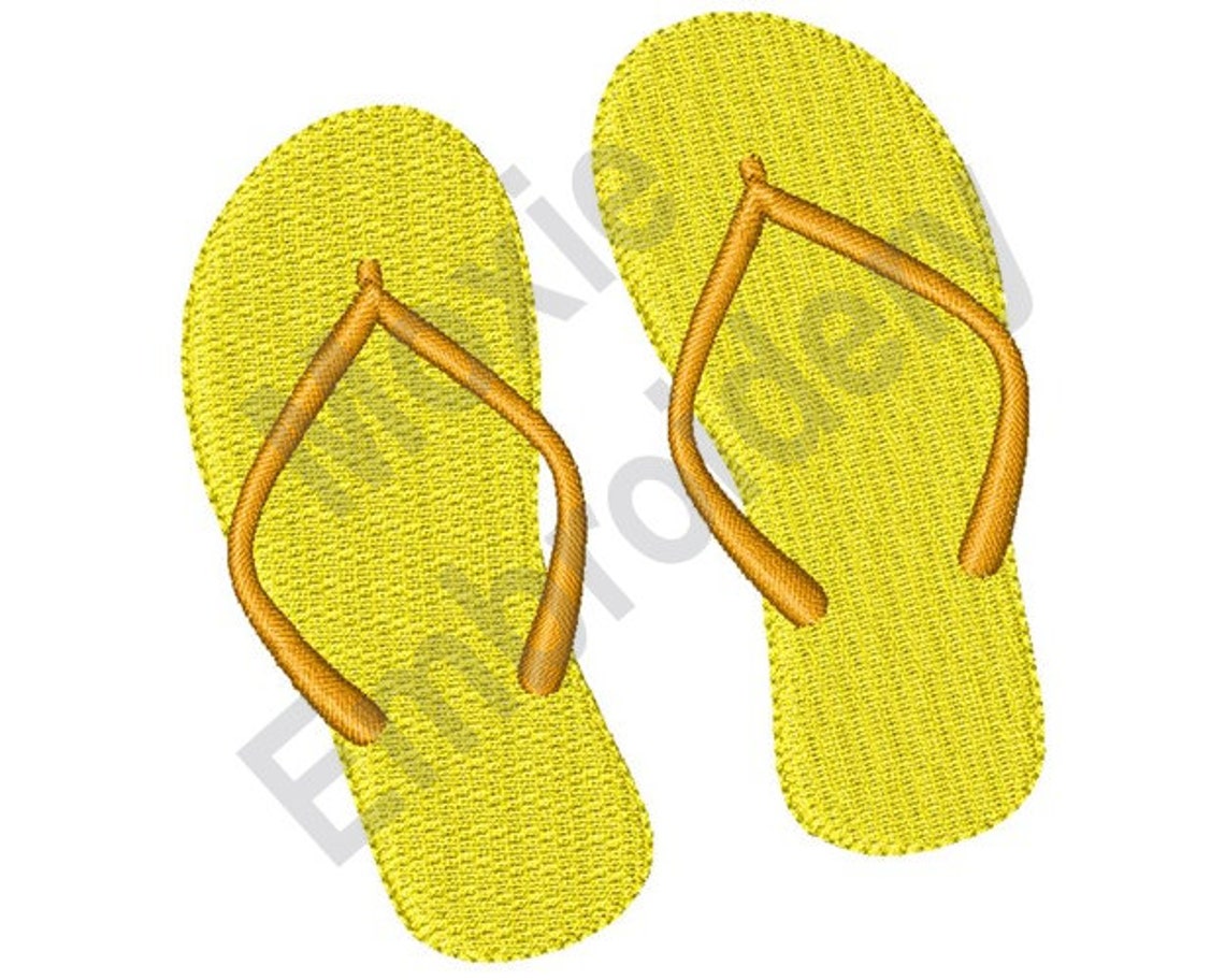 Flip Flops - Machine Embroidery Design, Summer Sandals Embroidery ...