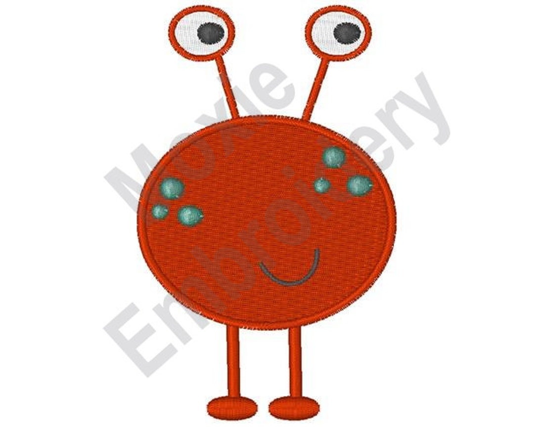 Red Alien Machine Embroidery Design, Happy Alien Embroidery Pattern ...