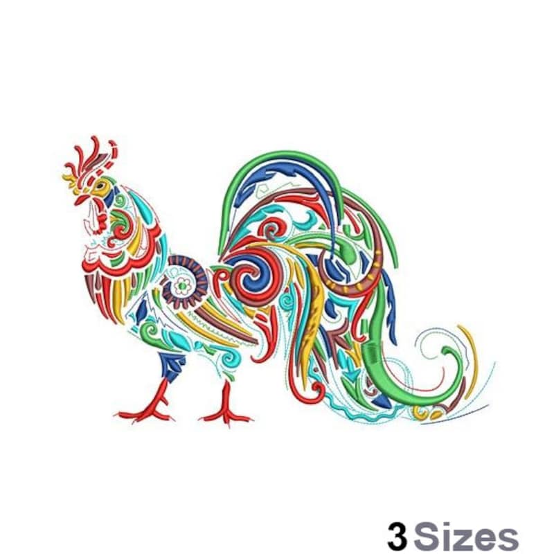 Rooster Embroidery Designs - Etsy