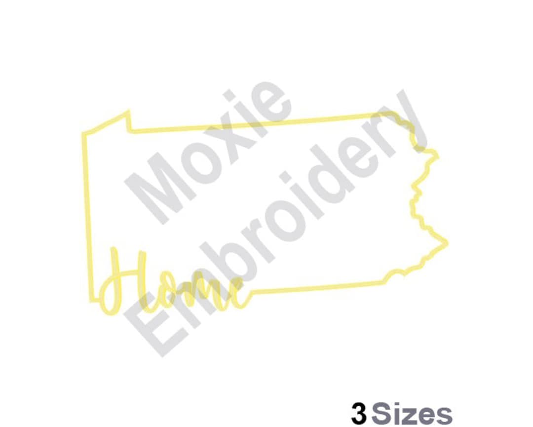 Pennsylvania Home - Machine Embroidery Design, Pennsylvania State ...
