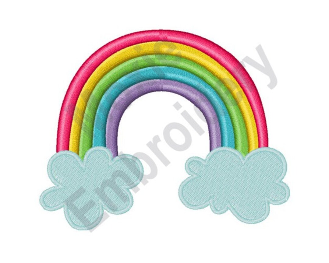 Rainbow - Machine Embroidery Design, Rainbow Clouds Embroidery Pattern ...