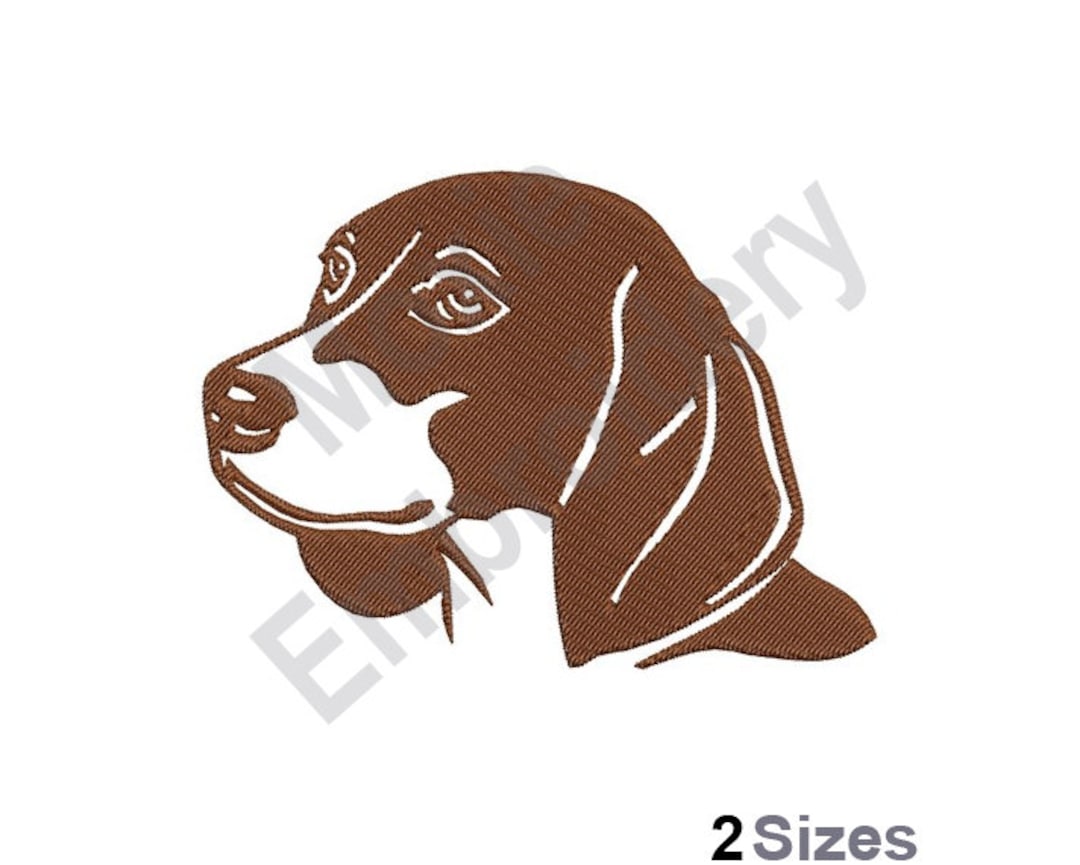Beagle Head - Machine Embroidery Design, Beagle Silhouette Embroidery ...