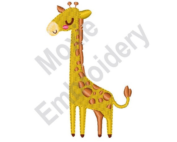 Giraffe Machine Embroidery Design Baby Giraffe Embroidery - Etsy