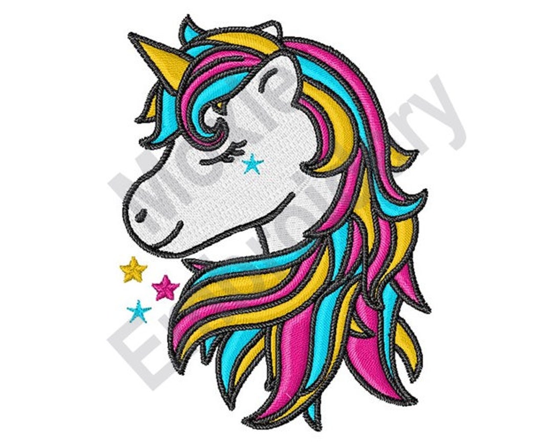 Unicorn Girl - Machine Embroidery Design, Unicorn Head Embroidery ...