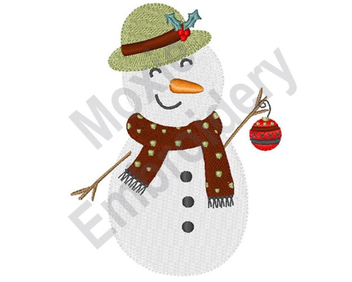 Christmas Snowman Machine Embroidery Design Christmas - Etsy