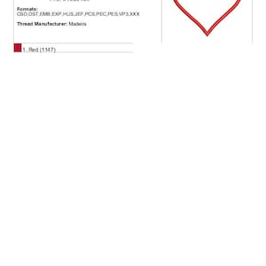 Simple Heart Outline - Machine Embroidery Design, Love Heart Embroidery ...