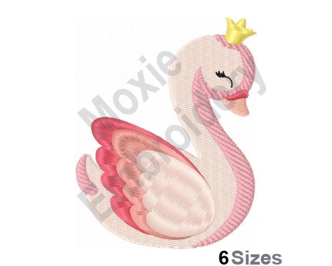 Princess Swan - Machine Embroidery Design - 6 Sizes, Baby Swan ...