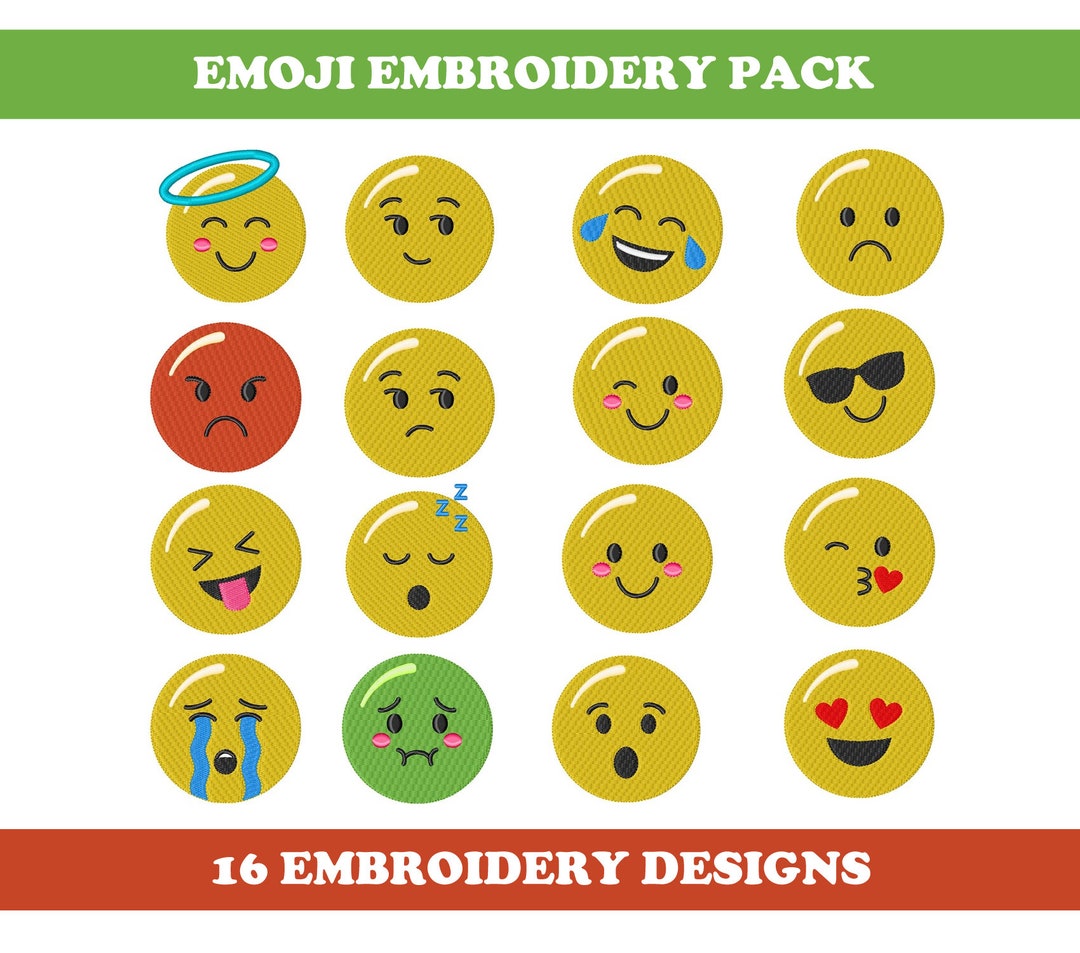 Emojis Machine Embroidery Designs - Etsy